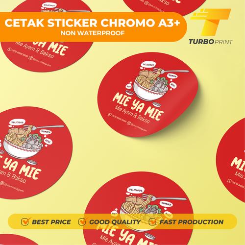 Jual Cetak Stiker Label Chromo A3+ Sticker Kemasan Produk - Kiss Cut ...