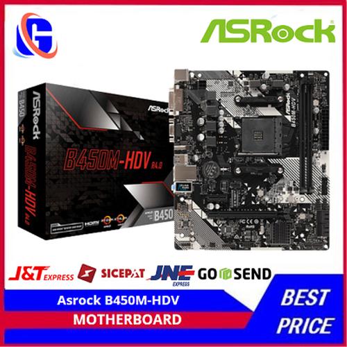 Jual Asrock B450M-HDV (AM4, AMD Promontory B450, DDR4, USB3.1, SATA3 ...