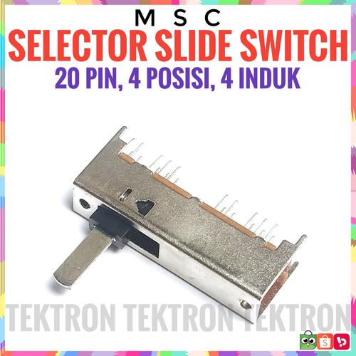 Jual Selector Slide Switch 4 Posisi 20 Pin 4 Induk Saklar Geser ...