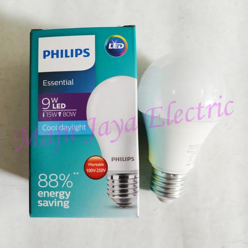 Jual Lampu LED Philips Essential 9 w Watt Bohlam Putih 9w 9watt - Putih ...