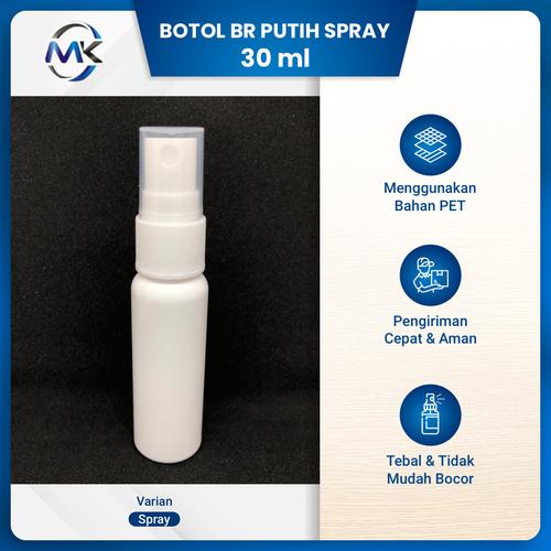 Jual Botol br 30 ml Botol Putih Spray Putih Pet Botol Refill ...