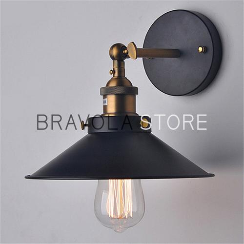 Jual Lampu dinding vintage retro hias dekorasi dinding cafe besi hitam ...