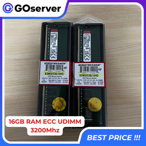 Jual Memory Server 16gb ECC UDIMM unbuffered 3200Mhz PC4-3200 KSM32ED8/16HD - Kota Surabaya ...