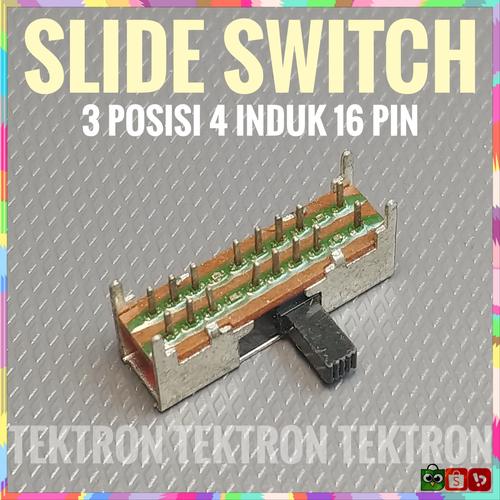 Jual Selector Slide Switch 3 Posisi 16 Pin 4 Induk Saklar Geser ...