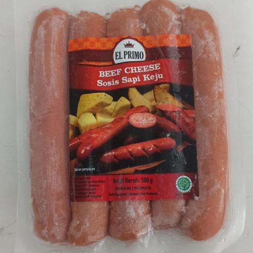 Jual El Primo Beef Cheese Sosis Sapi Keju 500 gram - chicken garlic ...