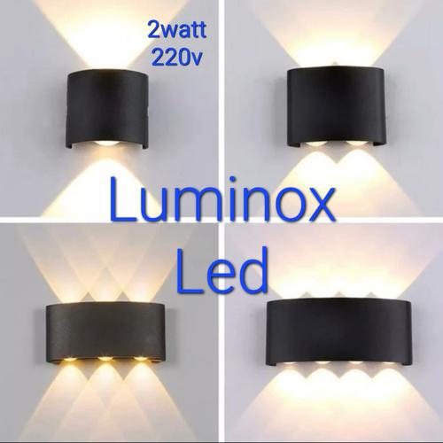 Jual dinding 2arah 2watt 2w 2mata / wall lamp led 2 watt 2x1w outdoor ...