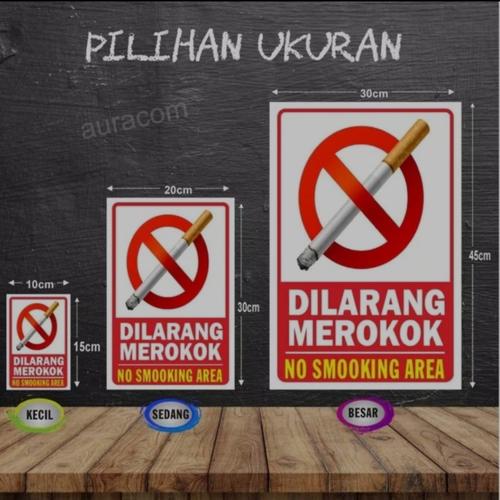 Jual STIKER SIGN NO SMOKING Area dilarang merokok. Rambu k-3. Keren - 3 ...