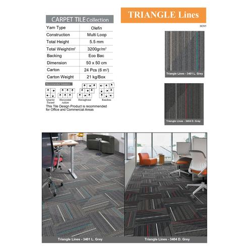 Jual TRIANGLE LINES Karpet Tile King Best Price / Carpet Tile Flooring ...