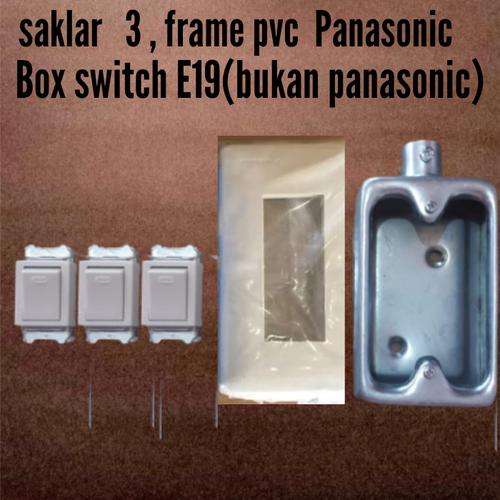 Jual Saklar WNJ 5001 3pc + Cover PVC WNJ 6803 Panasonic + box switch E19 - Kab. Bekasi ...