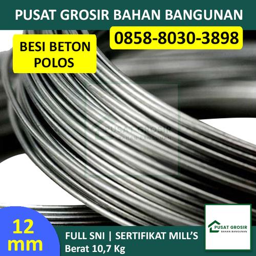 Jual Besi Beton 12mm Polos Full SNI Sertifikat Mill's Per Batang (12 ...