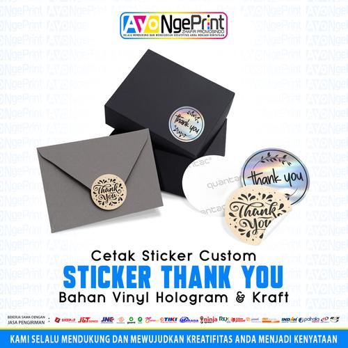 Jual Stiker Label Thank You - Stiker Ucapan Terima Kasih - Hologram ...
