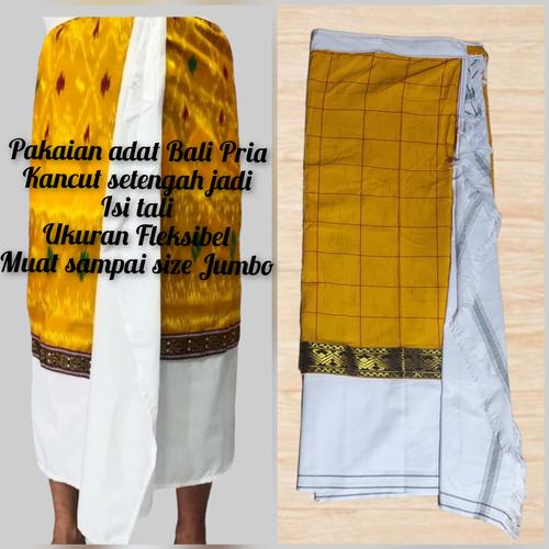 Jual Kain bali pria set kancut kamen setengah jadi - Marron - Kota ...