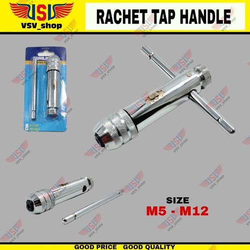 Jual Gagang Hand Tap Rachet 5mm-12mm Stang Tap Handle Tap Rachet M5-M12 ...