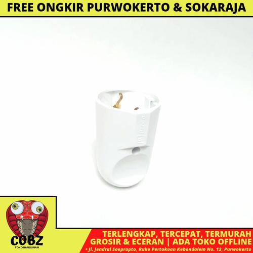 Jual BROCO Steker Jek Colokan Kabel Listrik Cewek Kontra Bulat Putih ...