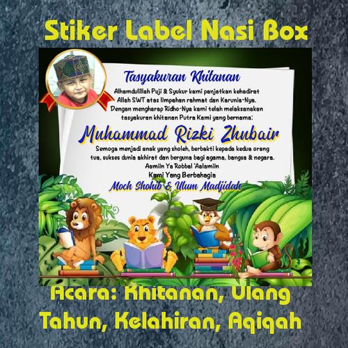 Jual STIKER LABEL SYUKURAN KHITANAN AQIQAH KELAHIRAN ULANG TAHUN TEMA ...