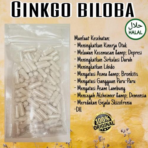 Jual Gingko Biloba | Ginkgo Biloba Curah isi 100 Kapsul Herbal Kinerja ...