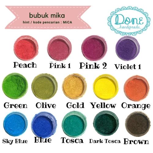 Promo Natural mica pigment bubuk mika pigmen sabun lilin resin slime ...