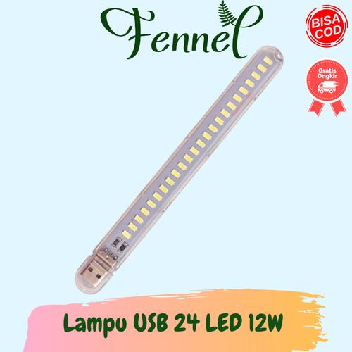 Jual Lampu Belajar Darurat Emergency LED Strip Portable USB 24 LED 12W Cool - Kab. Bantul ...