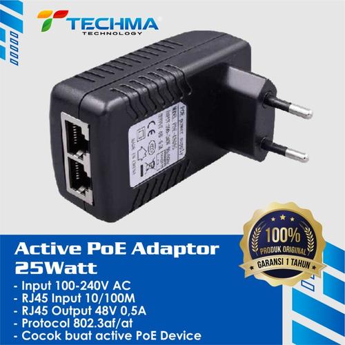 Promo TECHMA Active PoE Adaptor 48V 25Watt - Kota Yogyakarta ...
