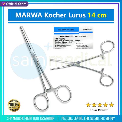 Jual MARWA Kocher Lurus / Kocher Haemostatic Forceps / Klem Kocher 14cm ...