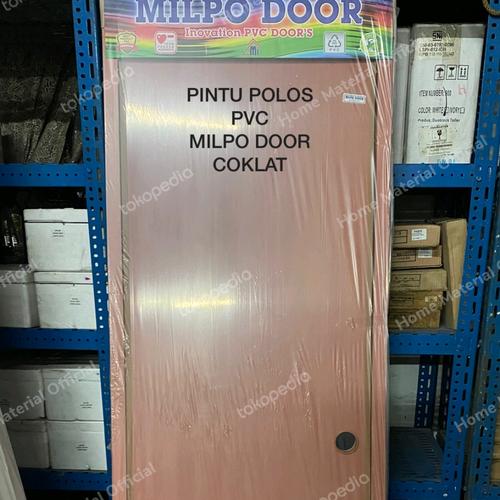 Jual Pintu PVC Polos Jalusi Milpo Door (Coklat/Cream/Putih/Biru/Abu ...
