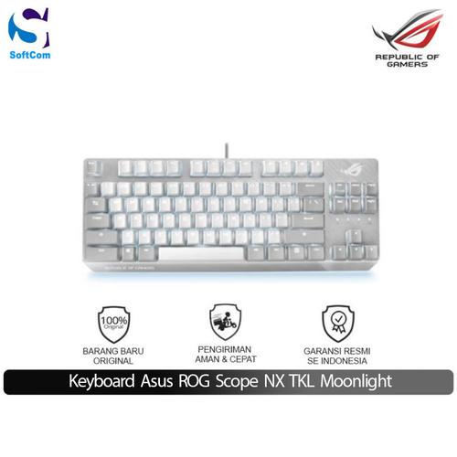 Promo Keyboard Gaming Asus ROG Strix Scope NX TKL Moonlight White ...