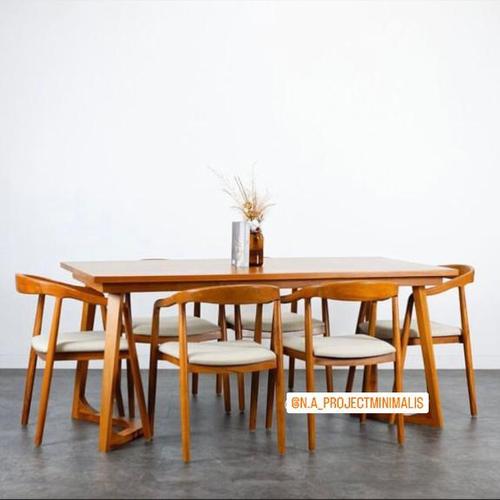 Jual set meja makan minimalis kursi 6,meja makan minimalis,meja jati ...