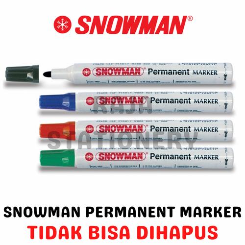 Jual Snowman Permanent Marker / Spidol Permanen Snowman G-12 - Merah ...