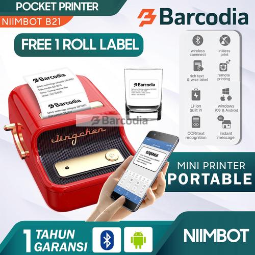 Promo Niimbot B21 Thermal Printer Label Sticker Wireless Bluetooth ...