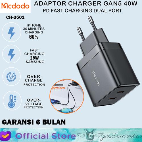 Jual MCDODO Adapter Mini Charger USB C Fast Charging 40W iPhone 13 14 ...