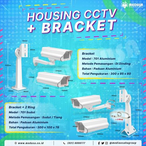 Jual Housing CCTV Outdoor + Bracket Std 30 cm Standart & Pole + 2 rings ...