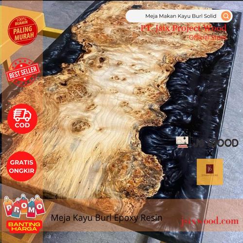 Jual Meja Resin Epoxy Jumbo Size Meja Kayu Solid Trembesi Meja Burl ...