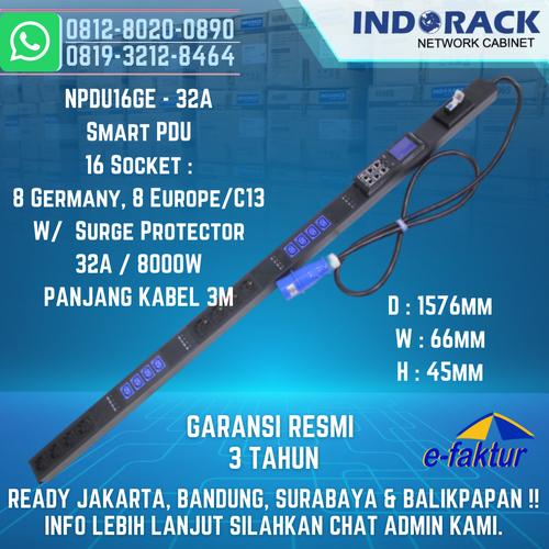 Jual SMART NPDU 16 SOCKET WITH 8 SOCKET - C13 32A GERMANY + 8 SOCKET ...