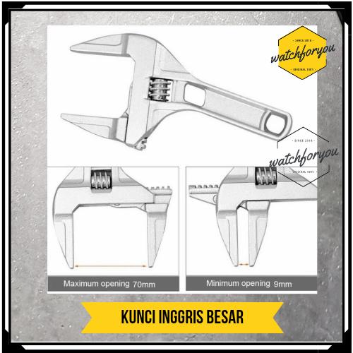 Jual Kunci Inggris Pas Besar Shock Adjustable Wrench Spanner Universal ...