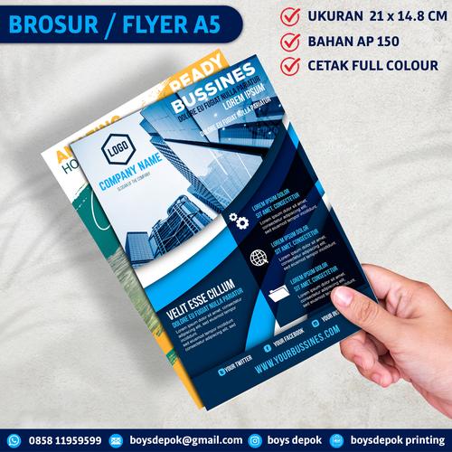 Jual Cetak AP 150 Brosur Brochure Flyer Pamflet A5 - 1sisi cetak 500 ...