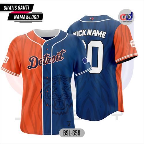 Jual Jersey Baseball Baju Baseball Custom Nama dan Nomor Baju Santai ...