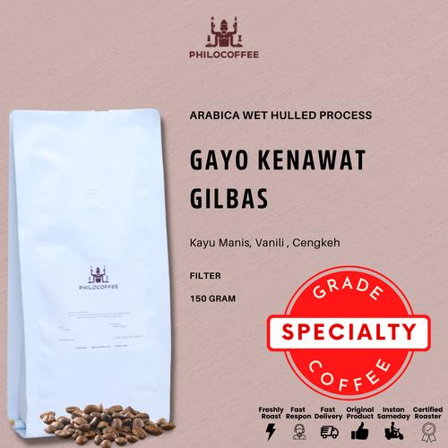 Jual Biji Kopi Arabika Gayo Kenawat Gilbas 150g | Wet Process Wet ...