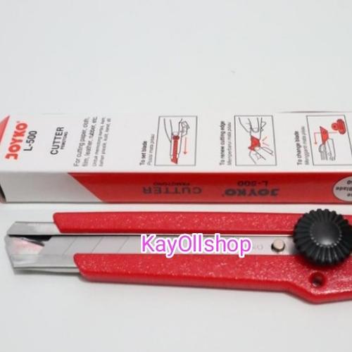 Jual Cutter Joyko L-500 Besar Pemotong Kertas 18 MM Cutter Pisau Kater ...