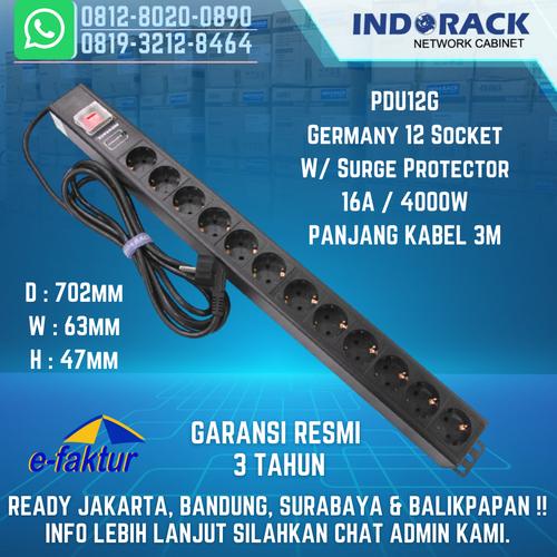 Jual INDORACK POWER DISTRIBUTION - PDU12G/E/M 19 INCH SERIES EUROPE ...