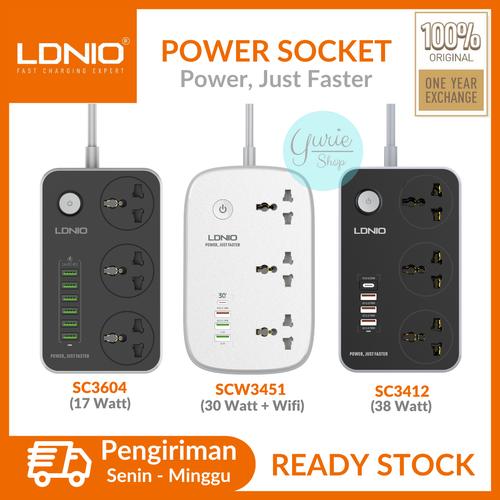 Promo LDNIO Stop Kontak Power Socket Colokan Listrik USB C Fast Charge ...
