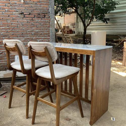 Promo 1 SET MEJA BAR MAKAN 2 SEAT MARMER CARARA VIONY HOME - Kab ...