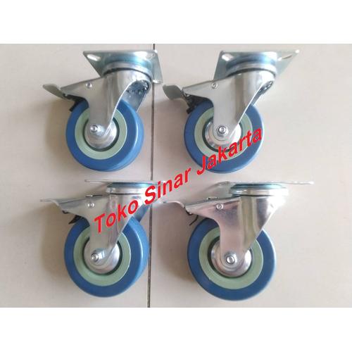 Jual Roda Karet Roda Etalase Troly Trolly 3 Inch HIDUP REM PERSET - Kab ...