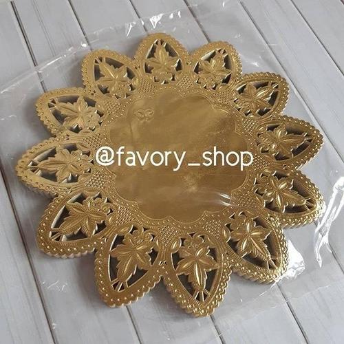 Jual Paper Lace Doilies 7.5 Inch Star Gold / Kertas Alas Renda (isi 100 ...