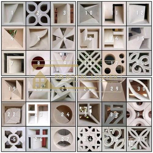 Jual Roster Beton/ Roster Minimalis/ Roster Modern All Motif - Putih ...