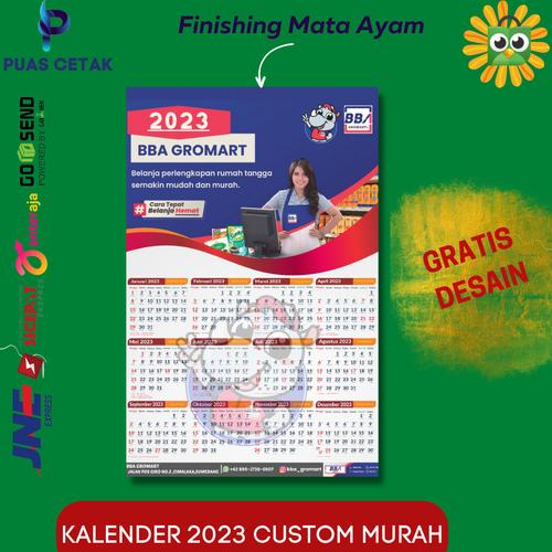 Jual Kalender Custom 2023 Ukuran A3 Kalender Dinding Bahan Art Carton ...