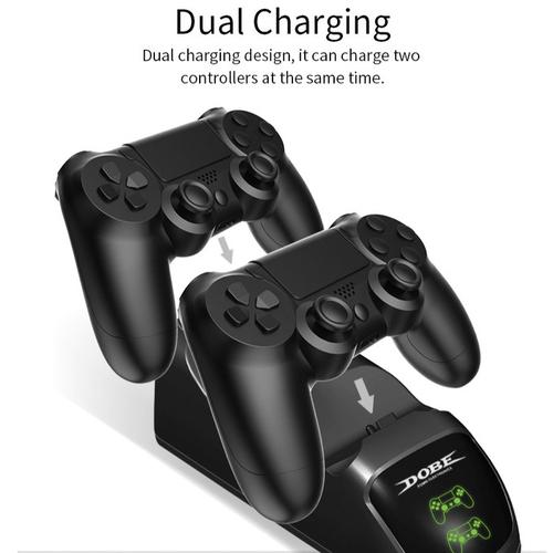 Promo DOBE PS4 LED Charging Stand Dock Charger USB Controller Stik ...