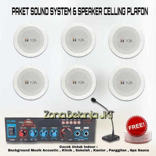 Jual PAKET SPEAKER CEILING TOA 6 PCS PAKET SPEAKER PLAFON CAFE RESTORAN ...