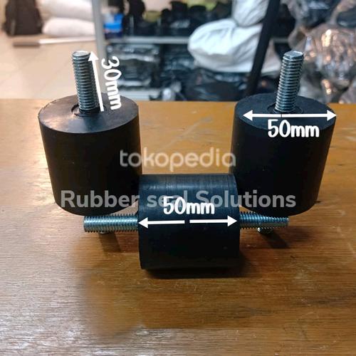 Jual Karet engine mounting 50x50 Double Plat + double baut M10 50mm x ...