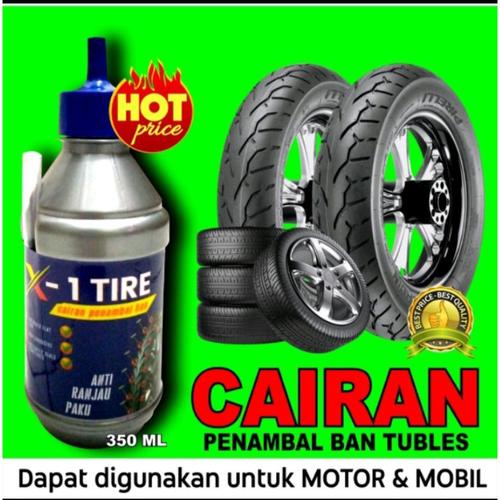 Jual Cairan penambal ban motor mobil 350ml varian X-1Tire dan GTM ...