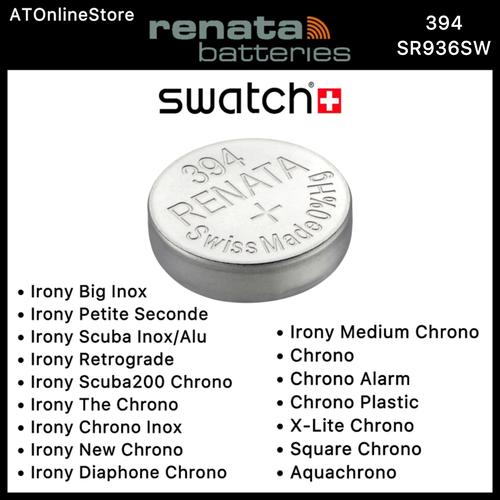 Jual Baterai Battery Jam Tangan Swatch Renata 394 SR936SW ORIGINAL ...